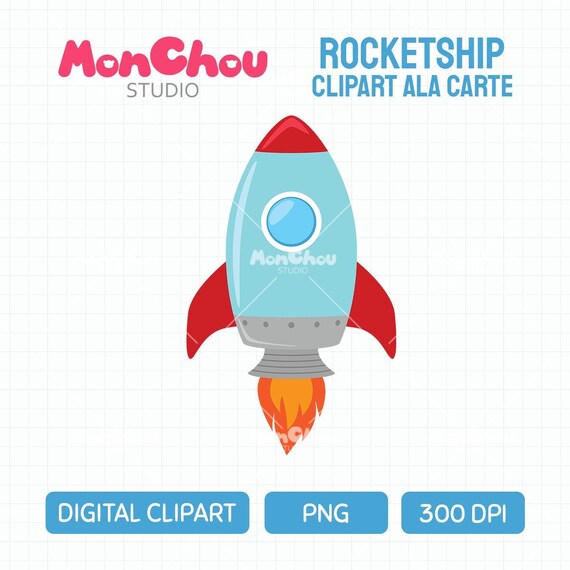 Rocketship Clipart Rocket Clipart Solo Ala Carte | Etsy