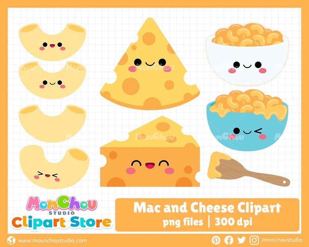 Mac and Cheese Clipart Set - Cute Macaroni and Cheese Clip Art Set for ...