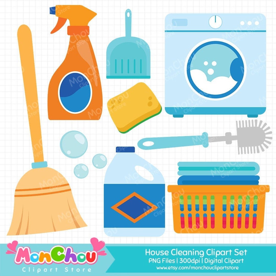 SALE 50% OFF House Cleaning Clipart Cleaning Chores Clipart Set Instant ...