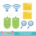Kawaii Technology Clipart Cute Tech Clipart Set Instant Download ...