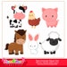 Farm Animals Clipart Clip Art for Commercial and Personal - Etsy