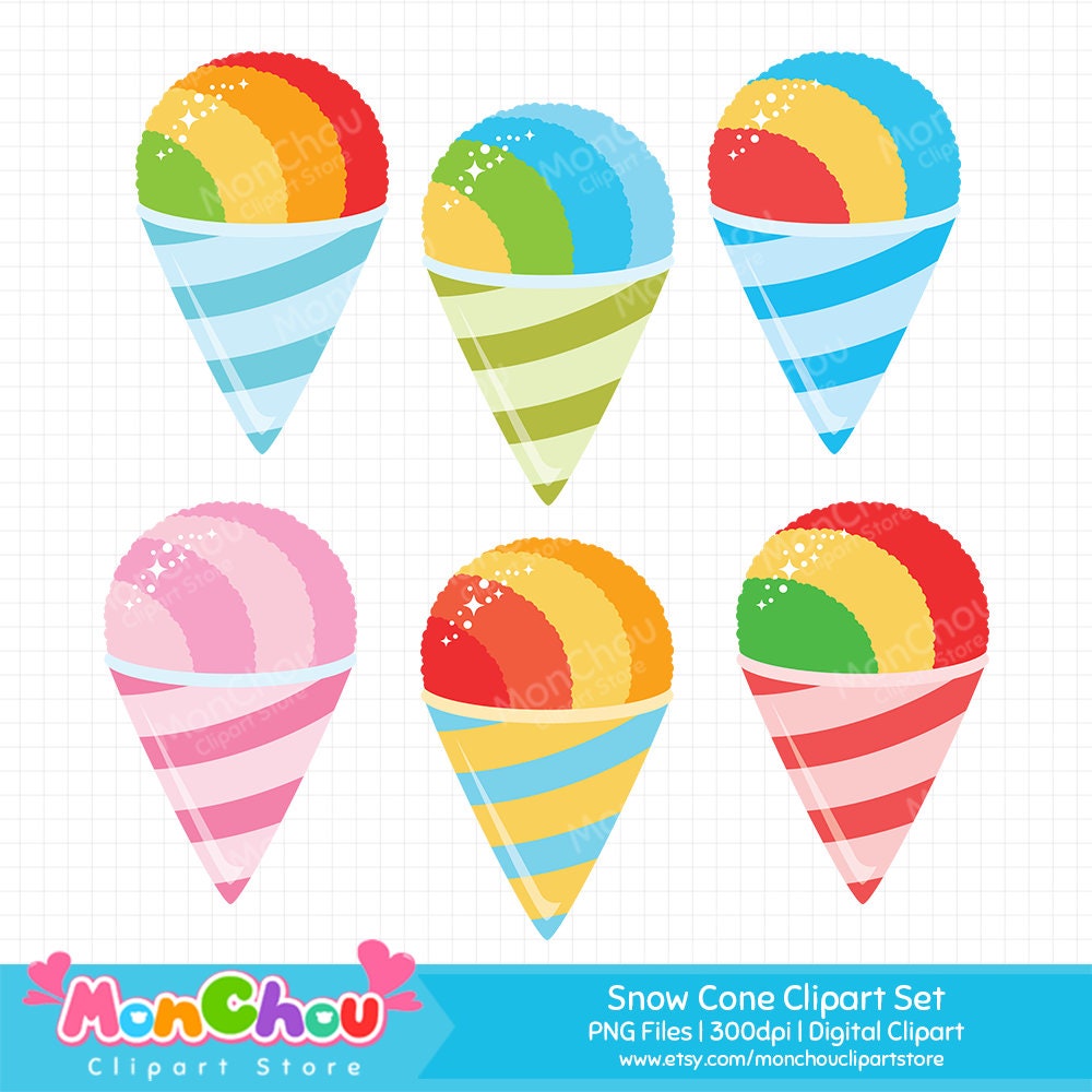 SALE 50% OFF Snow Cone Clipart Commercial and Personal Use Cliparts - Etsy