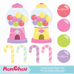 Candy Land Clipart Set - Candy Clip Art Set - Instant Download ...