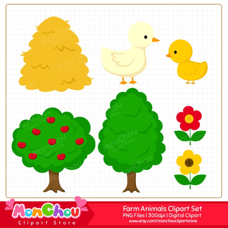 Farm Animals Clipart Clip Art for Commercial and Personal - Etsy