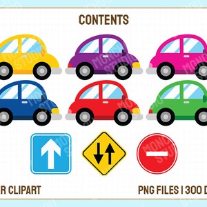 Car Clipart Set - Commercial and Personal Use Cliparts - Etsy