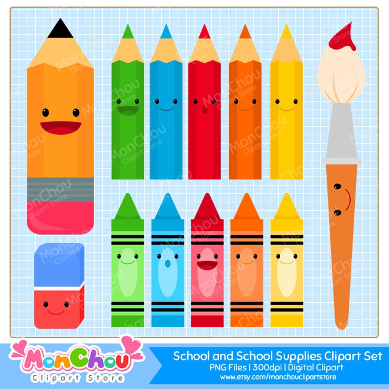 School and School Supplies Clipart School Themed Cliparts - Etsy Singapore