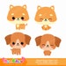 50% OFF SALE Dog Clipart Cute Dogs Clipart Set Instant Download ...