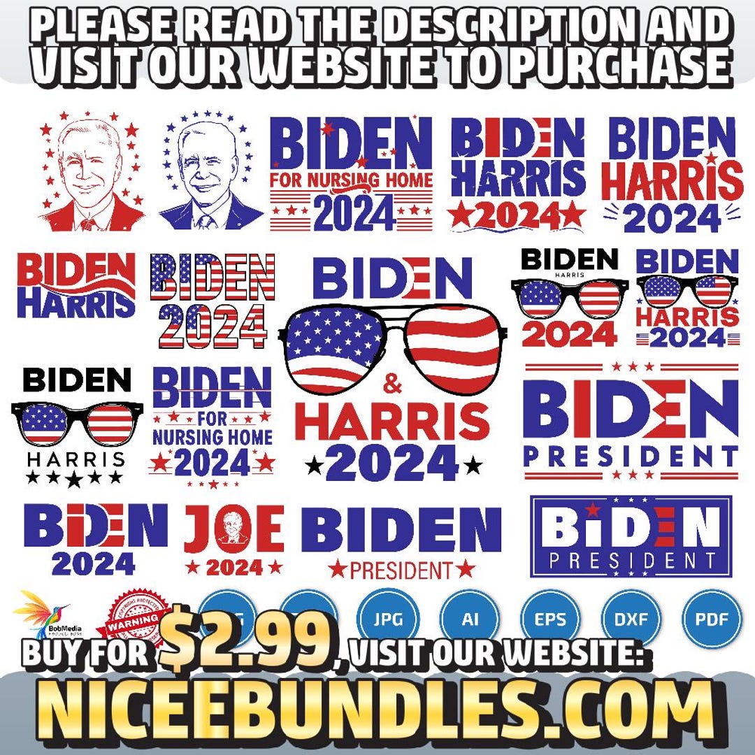Joe Biden SVG PNG Bundle, Biden Logo, Biden President, Biden 2024 Svg ...