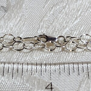 Beautiful 7.5 SOLID Sterling Dapped Oval Cable Link Bracelet With ...