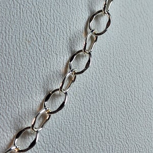 Beautiful 7.5 SOLID Sterling Dapped Oval Cable Link Bracelet With ...