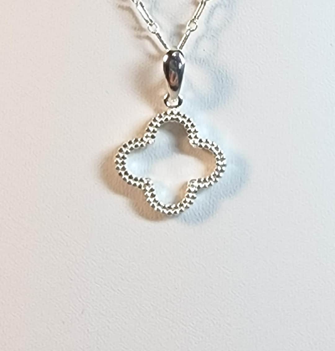 Beautiful SOLID Sterling Arabesque / Clover (aka Alhambra or Quatrefoil ...