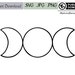 Geometrical Triple Moon Symbol. Instant Download Clipart SVG PNG and ...