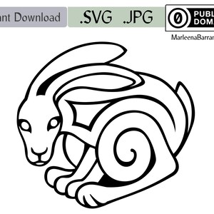 Design of a Hare. SVG File for Use as a Digital Supply in Arts - Etsy