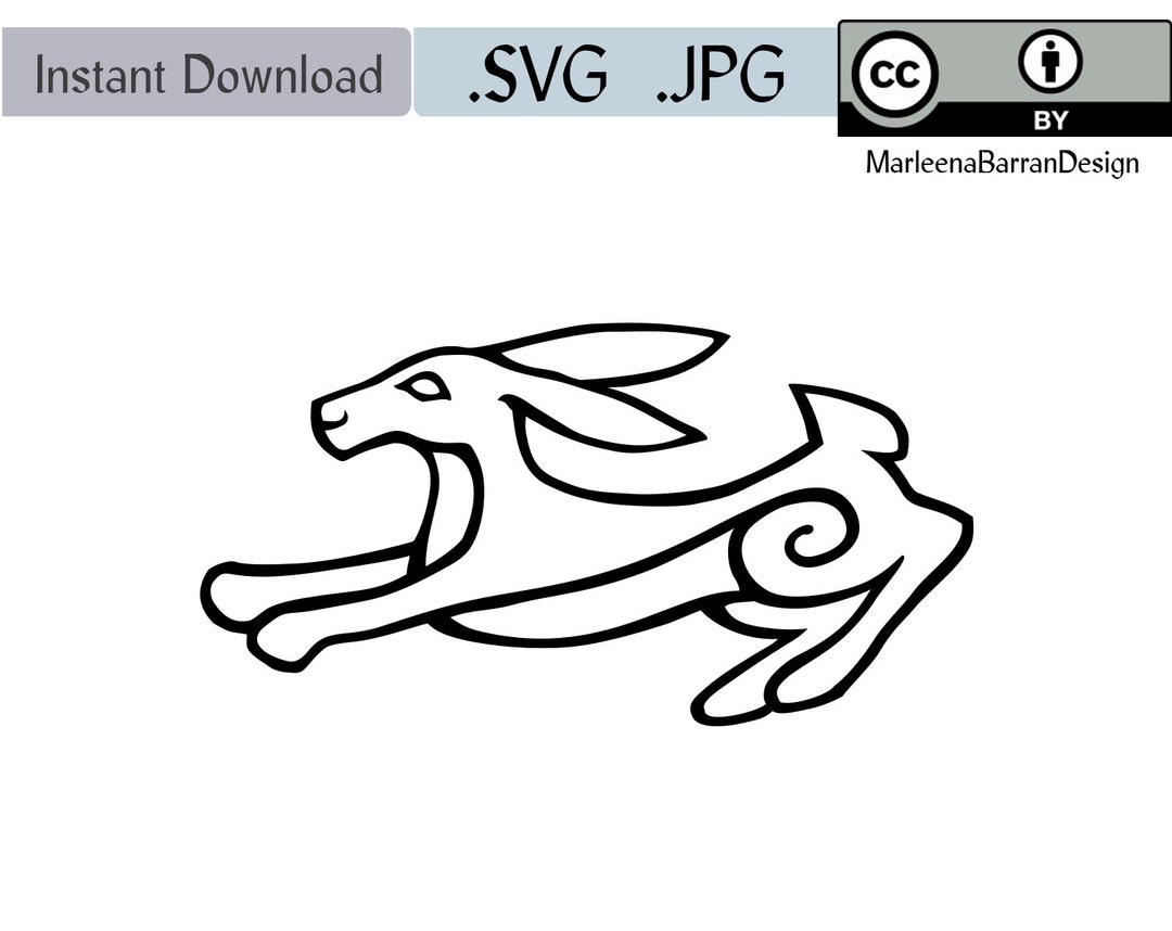 Running Hare Vector Graphic File Royalty Free Creative - Etsy