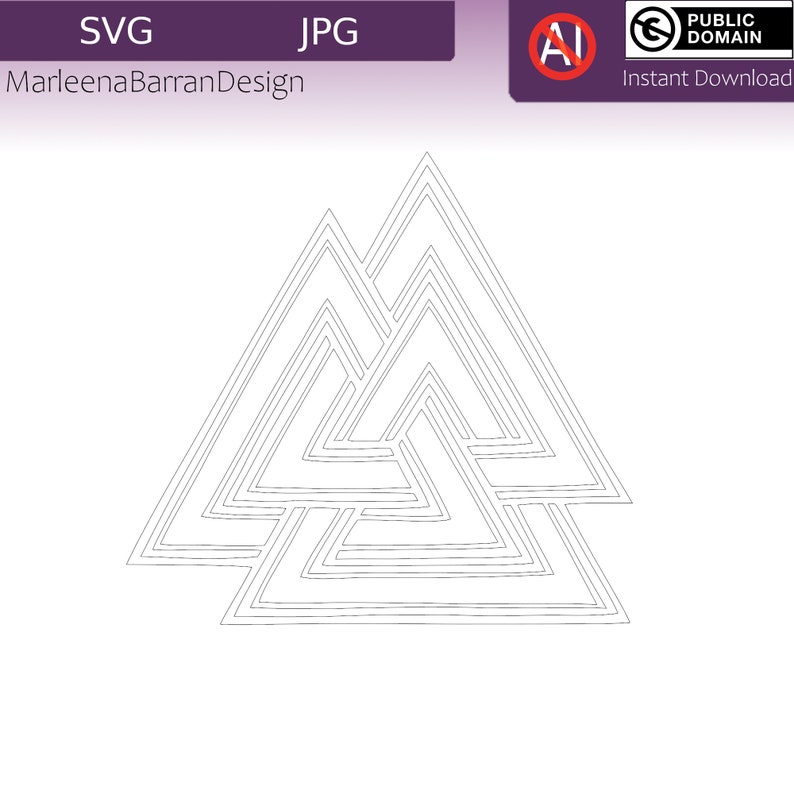 Valknot, Valknut, Tattoo Design, Free to Use Original Public Domain ...