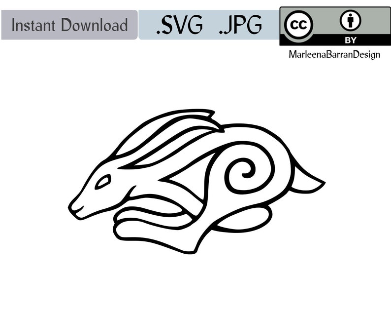 Running Hare SVG File, to Use as a Supply in Your Crafts, Royalty Free ...