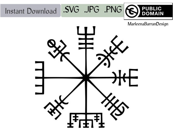 Vegvisir Icelandic Magical Stave Galdrastafir Huld - Etsy