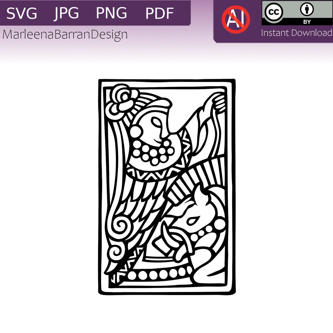 Viking Goddess Freya With the Boar Hildisvini, Wearing a Falcon Feather ...