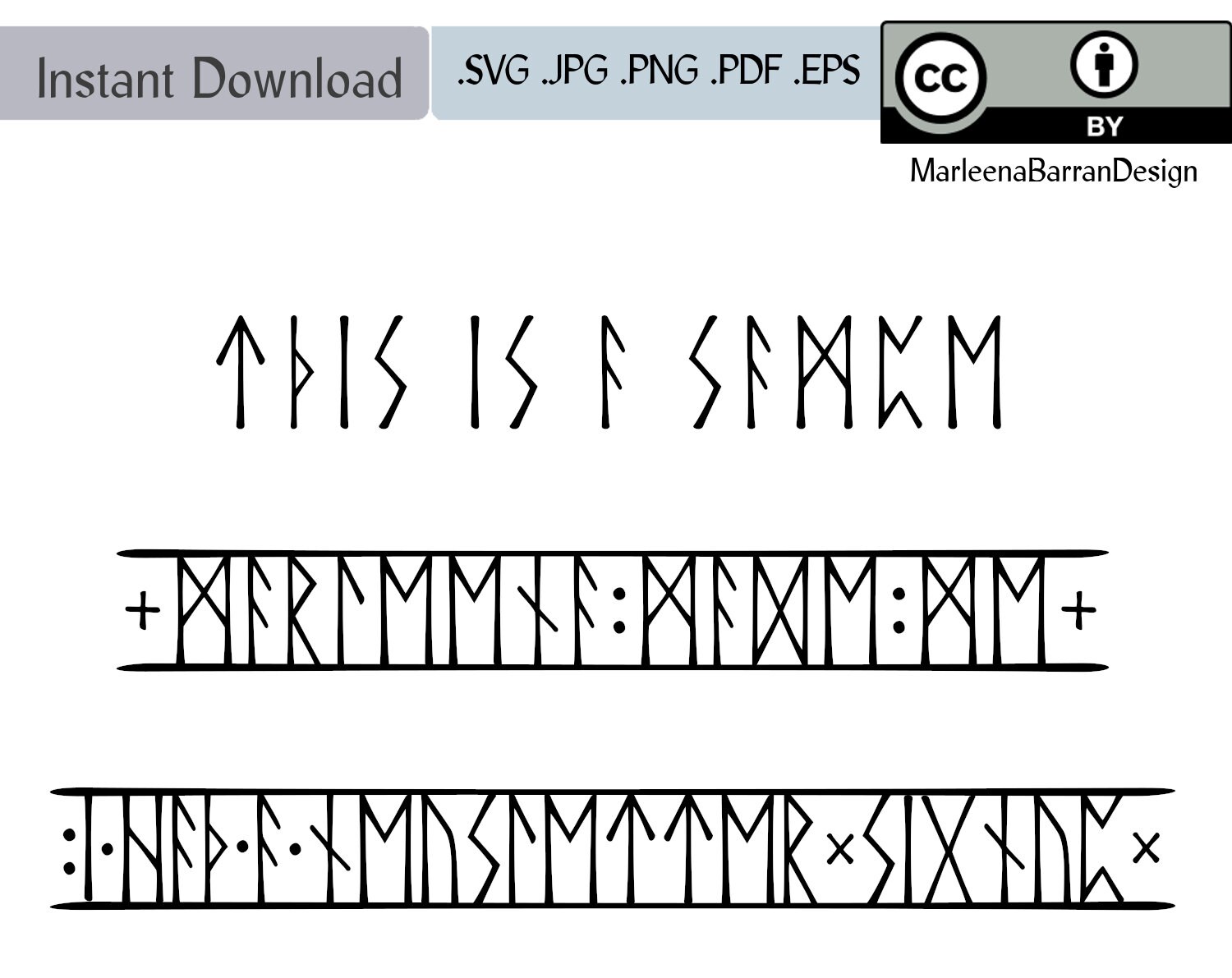 Elder Futhark Runes, Set of Proto Norse Rune Vector Clipart, SVG, EPS ...