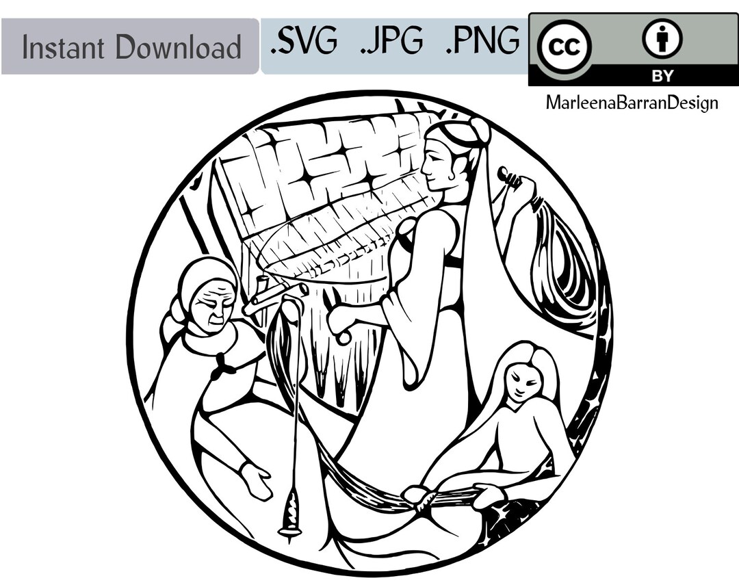 Three Fates Vector Graphic SVG PNG and JPG Image of the - Etsy