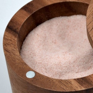 Sand Dollar Salt Cellar W/swivel Cover - Engraved Acacia Wood - for ...