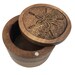 Sand Dollar Salt Cellar W/swivel Cover Engraved Acacia Wood for Salt ...