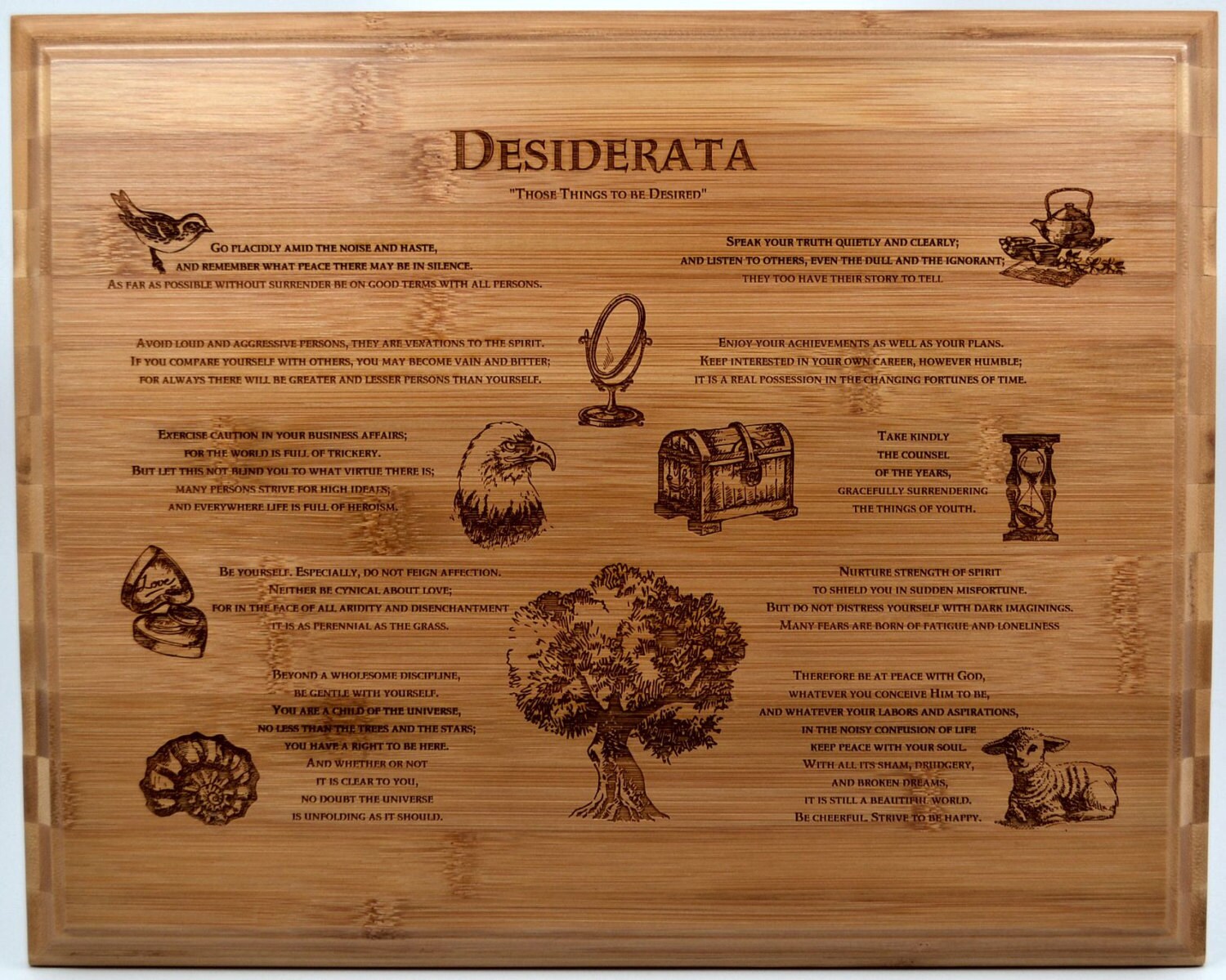 Desiderata Engraved Wall Decor-Unique Gift of Faith for | Etsy