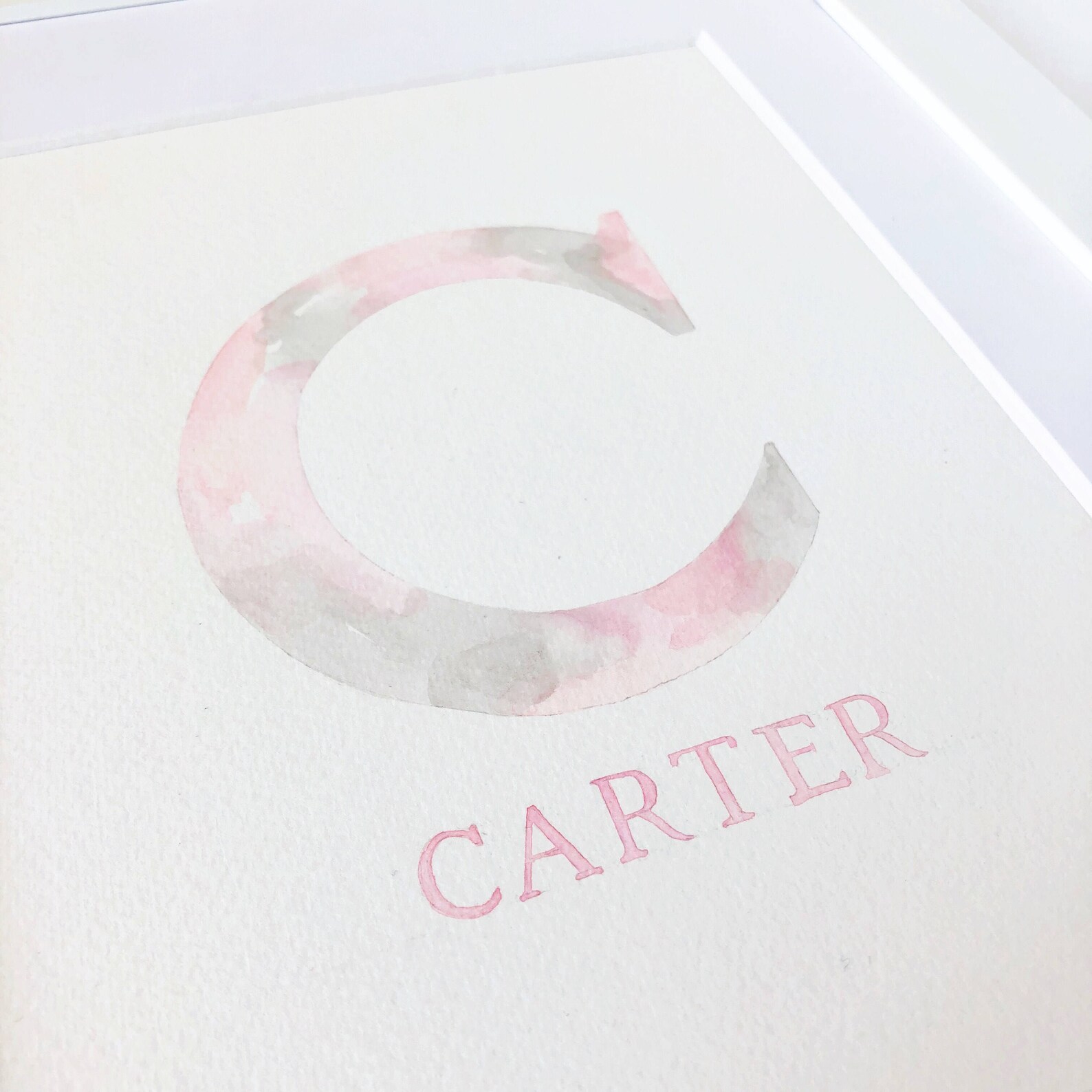 Initial Art First Lnitial Painting Baby Name Art Name - Etsy