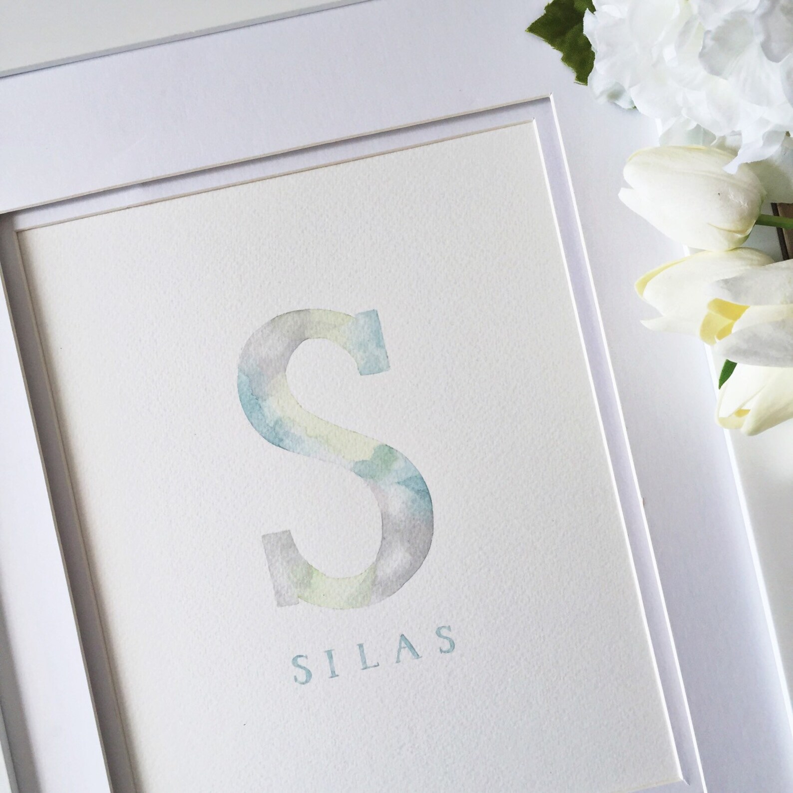 Initial Art First Lnitial Painting Baby Name Art Name - Etsy