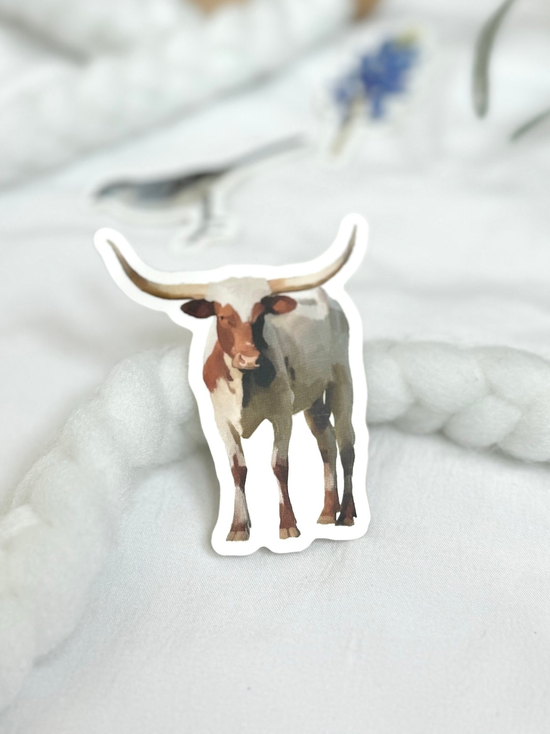 Longhorn Vinyl Sticker, Longhorn Sticker, Texas Stickers, Laptop ...