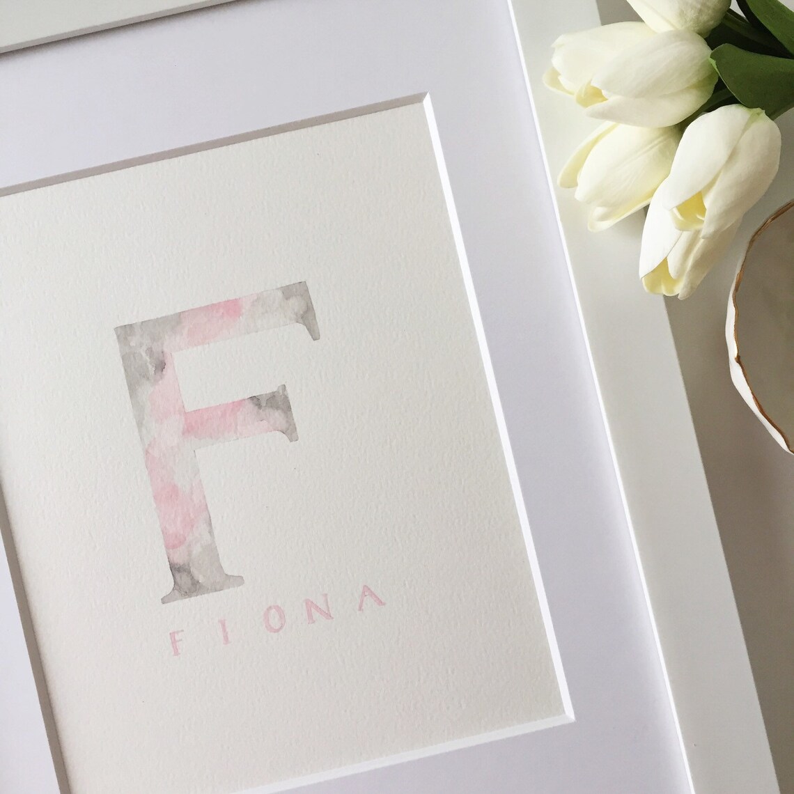 Initial Art First Lnitial Painting Baby Name Art Name - Etsy