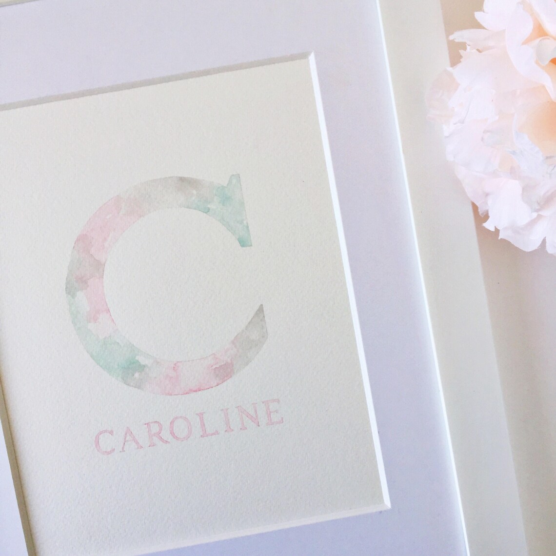 Initial Art First Lnitial Painting Baby Name Art Name - Etsy