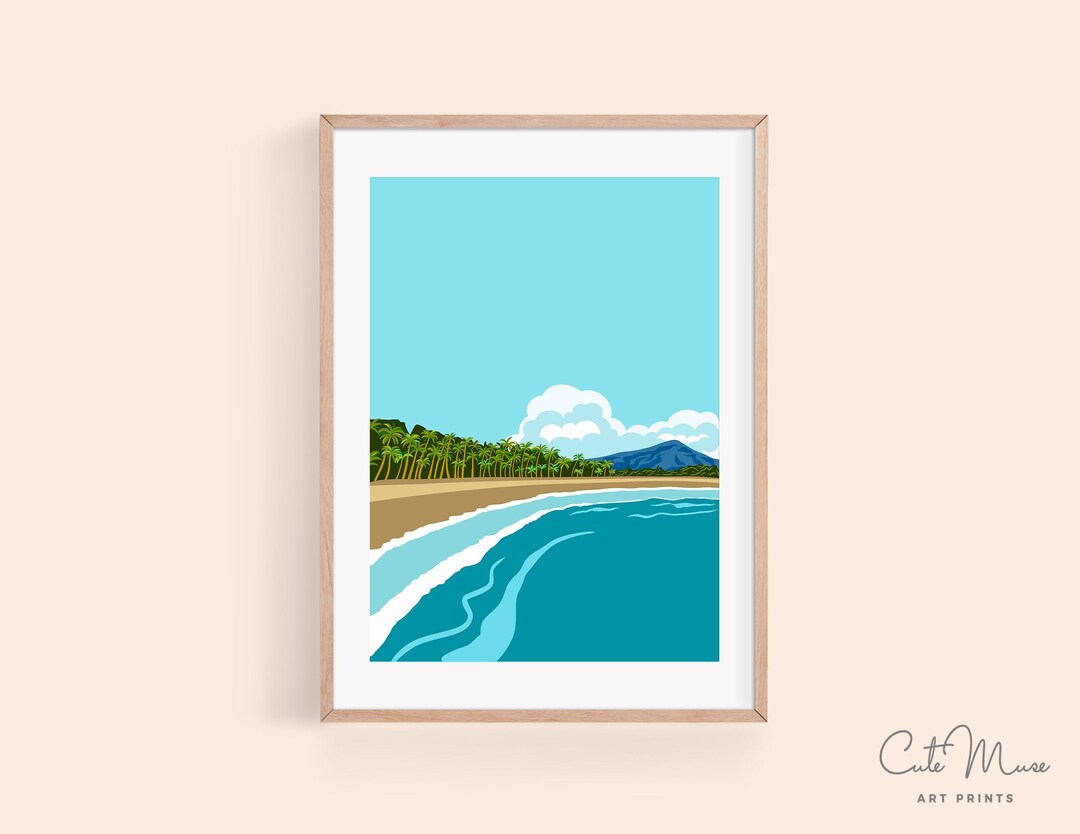 Costa Rica Poster Tropical Wall Art Beach Art Print - Etsy