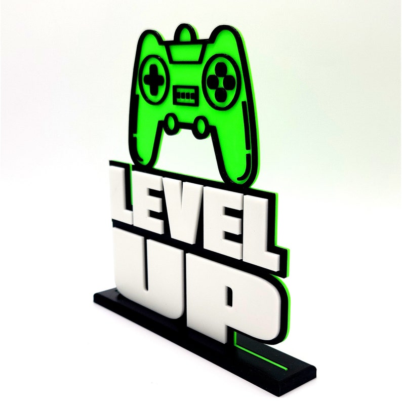 LEVEL UP Video Game Birthday Cake Topper on Base for Gamer - Etsy LEVEL UP Video Game Birthday Cake Topper on Base for Gamer - Etsy