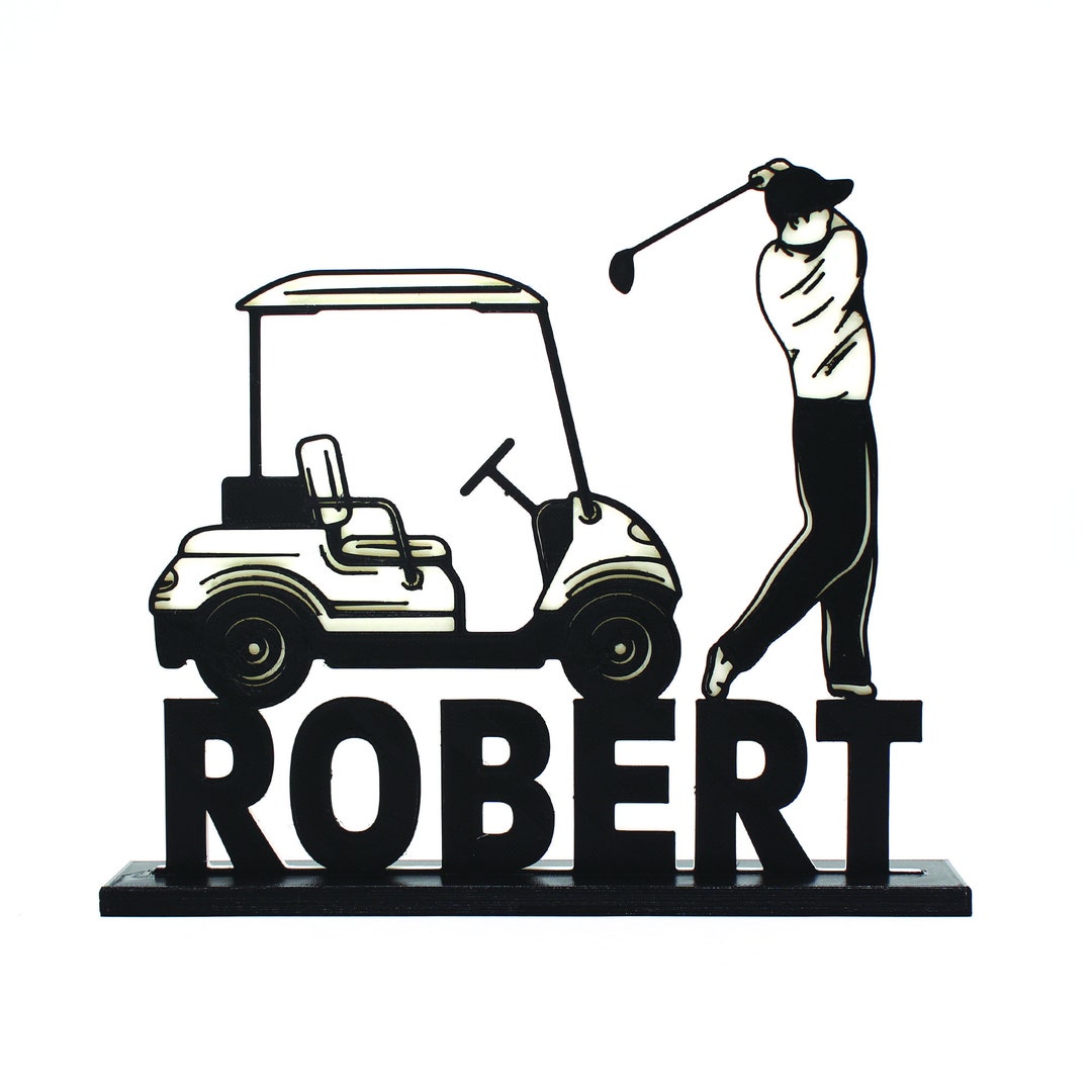 Personalized Golf Cake Topper on Keepsake Base Solid Plastic for Golfer ...