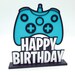 Video Game Happy Birthday Controller Cake Topper on Base red - Etsy