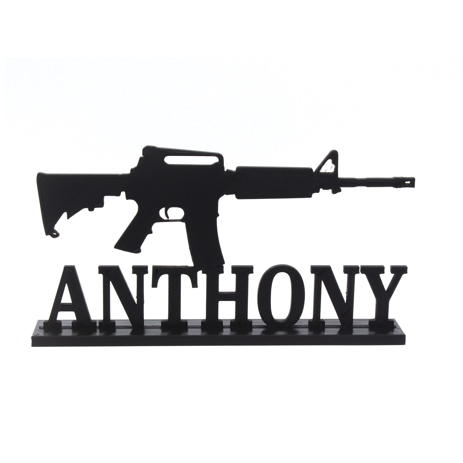 Personalized AR-15 GUN Birthday Cake Topper Keepsake on Base - Etsy