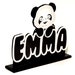 PANDA Name Plate 2 Color Birthday Party Cake Topper Cute 3D Printed ...