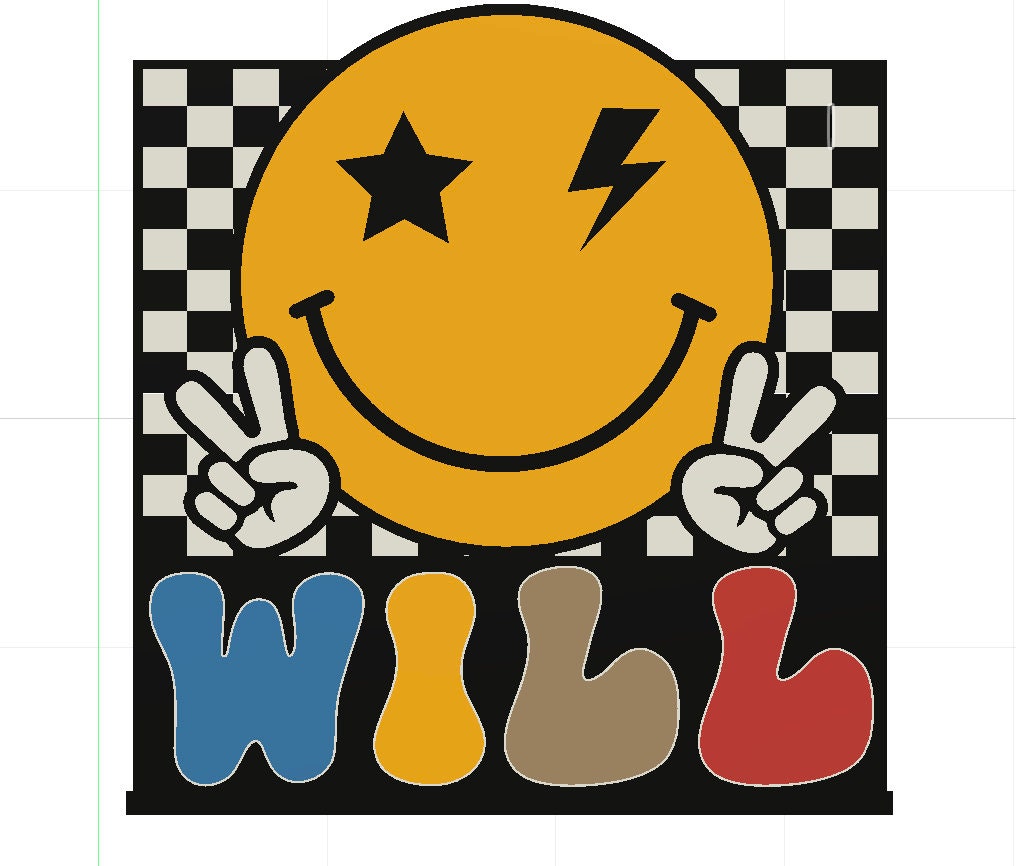 Groovy Smiley Happy Face Custom 3D Printed Cake Topper Decoration for ...