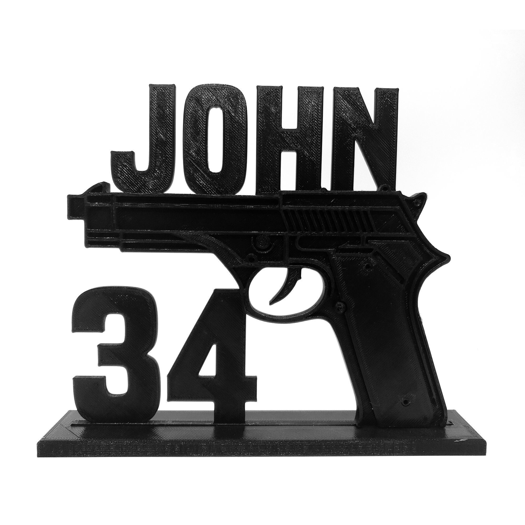 Gun Cake Topper Black Acrylic Shooting Theme Birthday, 54% OFF