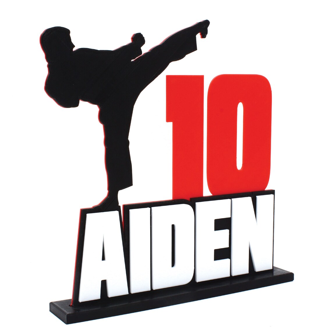 Personalized Martial Arts KARATE Cake Topper Keepsake on Base - Etsy