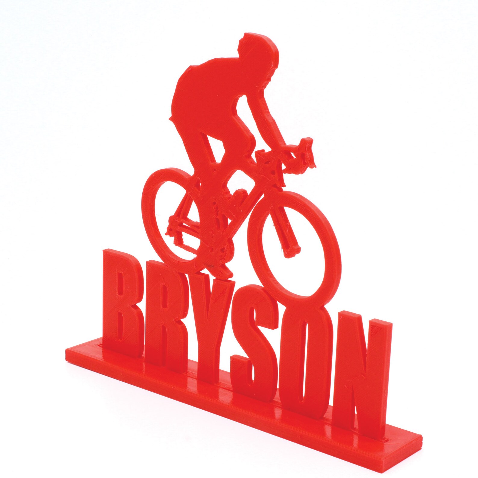 Cycling Cake Topper Road Cyclist Silhouette Personalized With Custom ...