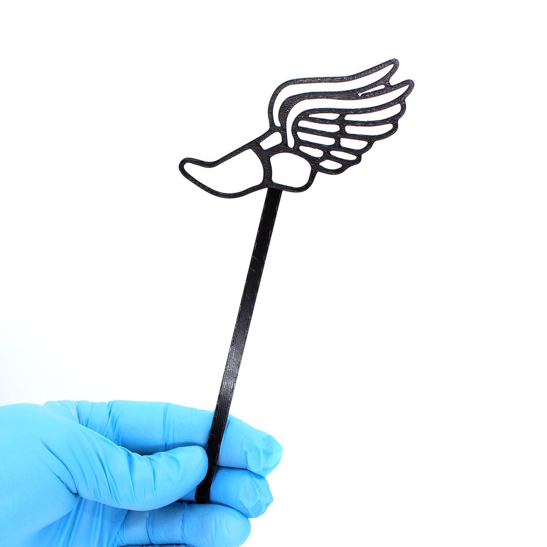 3D Printed Winged Track Shoe Cake Topper – Sports Floral Pick for Track ...