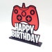 Video Game Happy Birthday Controller Cake Topper on Base red - Etsy