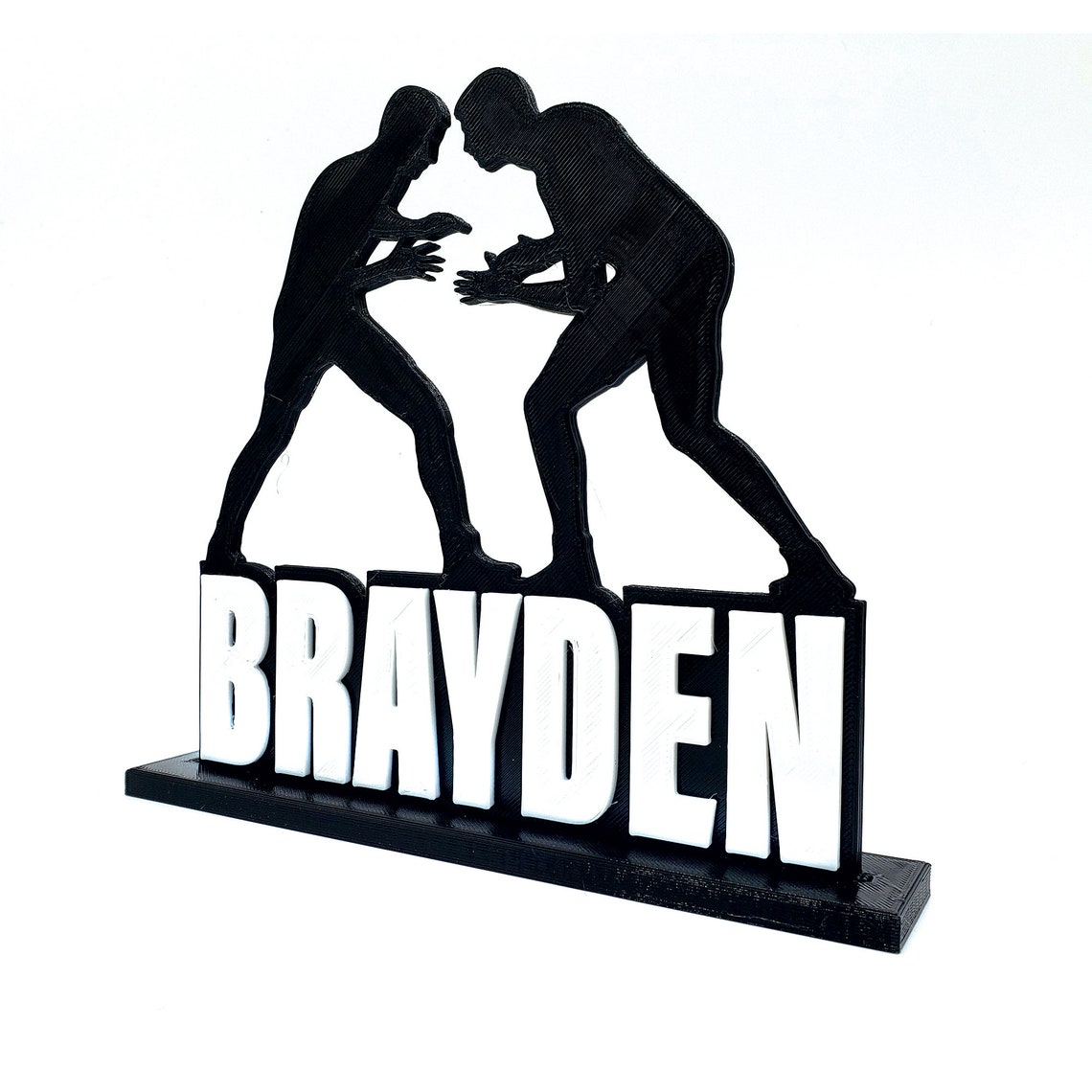 Personalized WRESTLING Cake Topper on Base with Name for | Etsy