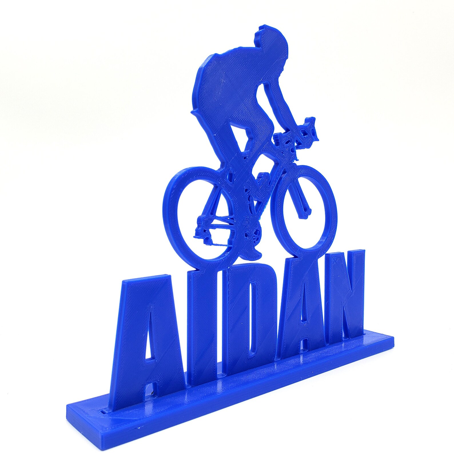 Cycling Cake Topper Road Cyclist Silhouette Personalized With Custom ...