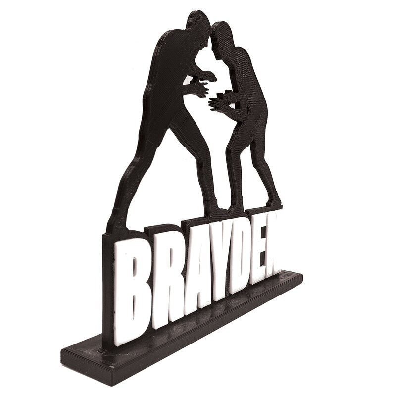 Personalized WRESTLING Cake Topper on Base With Name for | Etsy