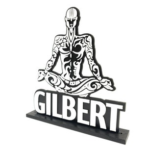 Custom Yoga Cake Topper Solid 2 Color 3D Printed Plastic Birthday Party ...