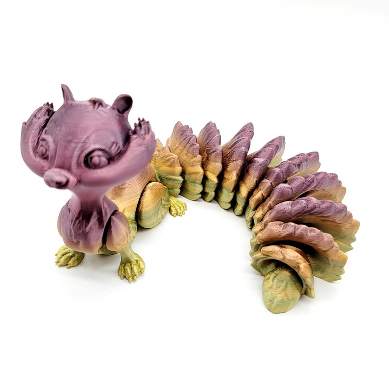 Articulated SQUIRREL Stress Relief Flexi Pet 3D Printed Fidget - Etsy