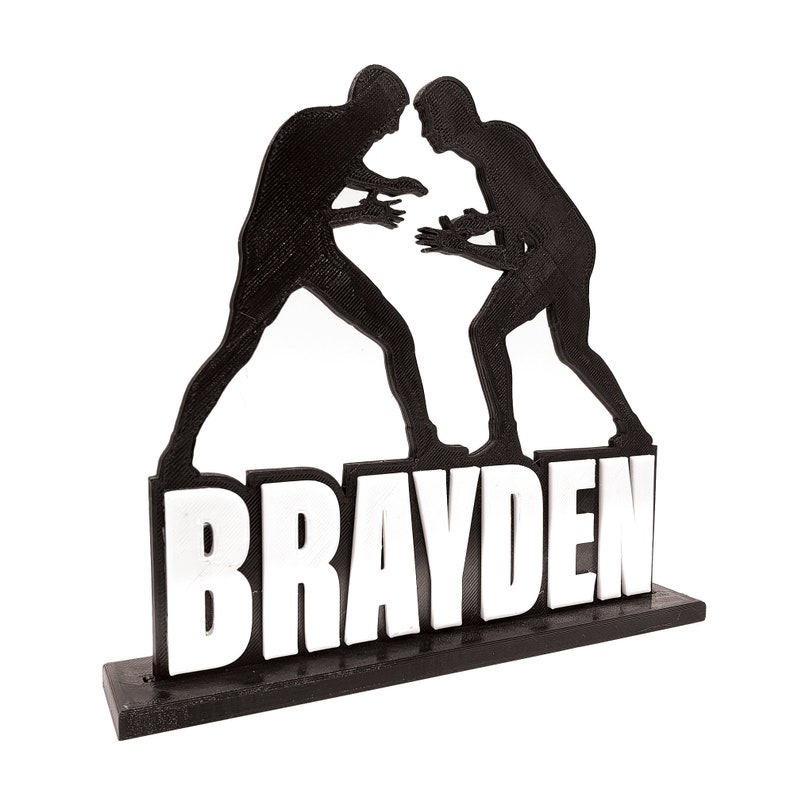 Personalized WRESTLING Cake Topper on Base With Name for | Etsy